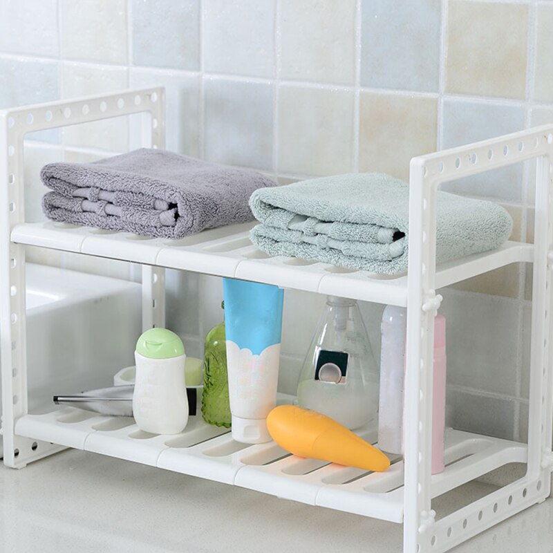 1PC Adjustable Kitchen Storage Rack Metal Cupboard... – Vicedeal