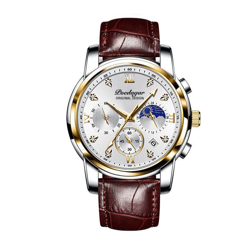 POEDAGAR Mens Watch with Stainless Steel Top Brand... – Grandado