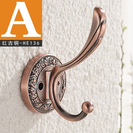 Bathroom vintage red antique brass robe hook cloth... – Grandado