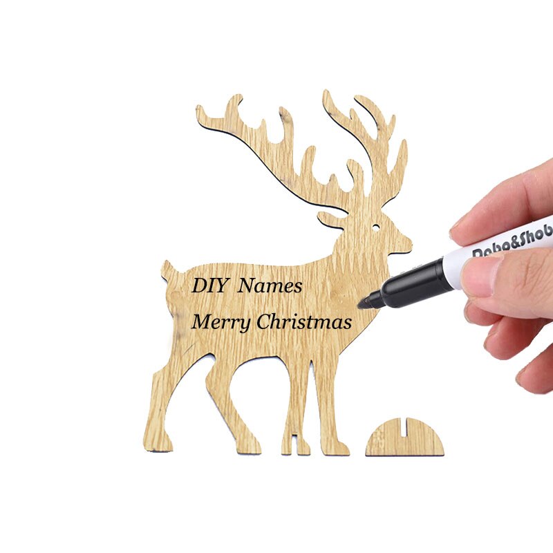 2Pcs DIY Christmas Wooden Reindeer Place Name Sign... – Grandado