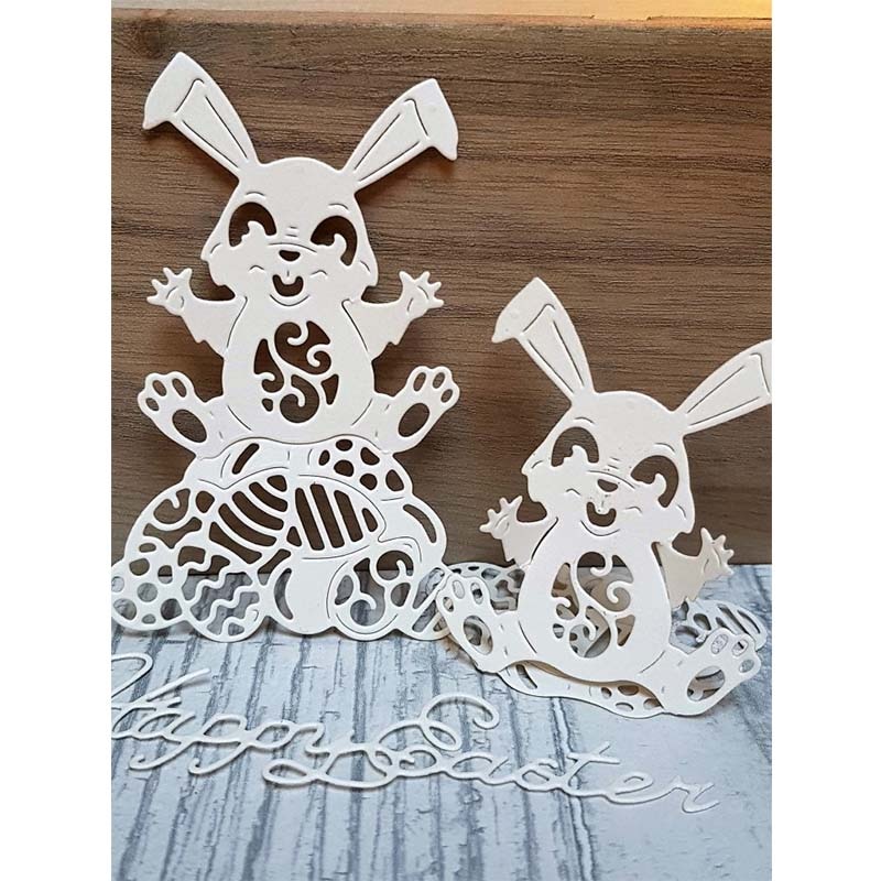Easter Bunny Rabbit Metal Cutting Dies Stencils Fo... – Grandado