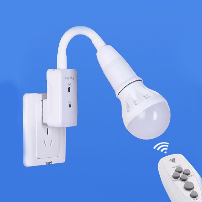 AKDSteel E27 LED Remote Control Plug Lamp Holder L... – Grandado
