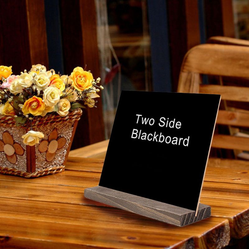 1Set Wood Tabletop Chalkboard Double Sided Blackbo... – Grandado