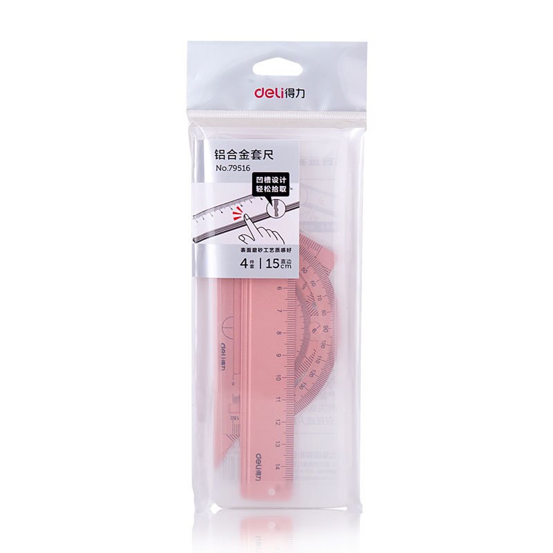 4 pieces / set of metal ruler aluminum set ruler p... – Vicedeal