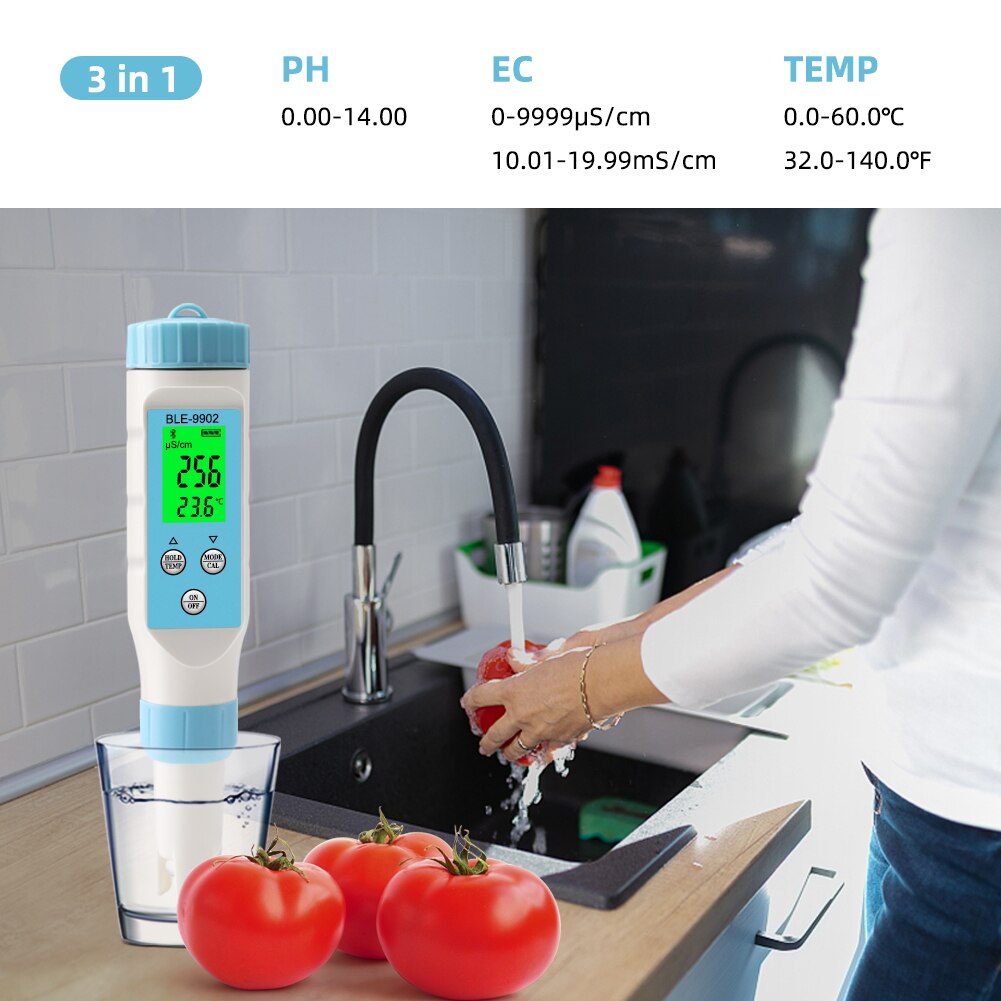 PH EC TDS Salinity TEMP Meter Digital Water Tester... – Grandado