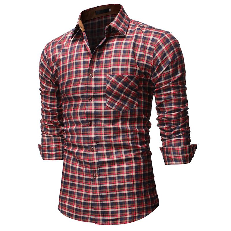 Jurk Sociale Shirt Voor Mannen Controleer Slim fit... – Grandado