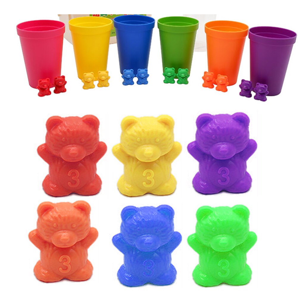 Early Education Toy Rainbow Weight Counting Bear C... – Grandado