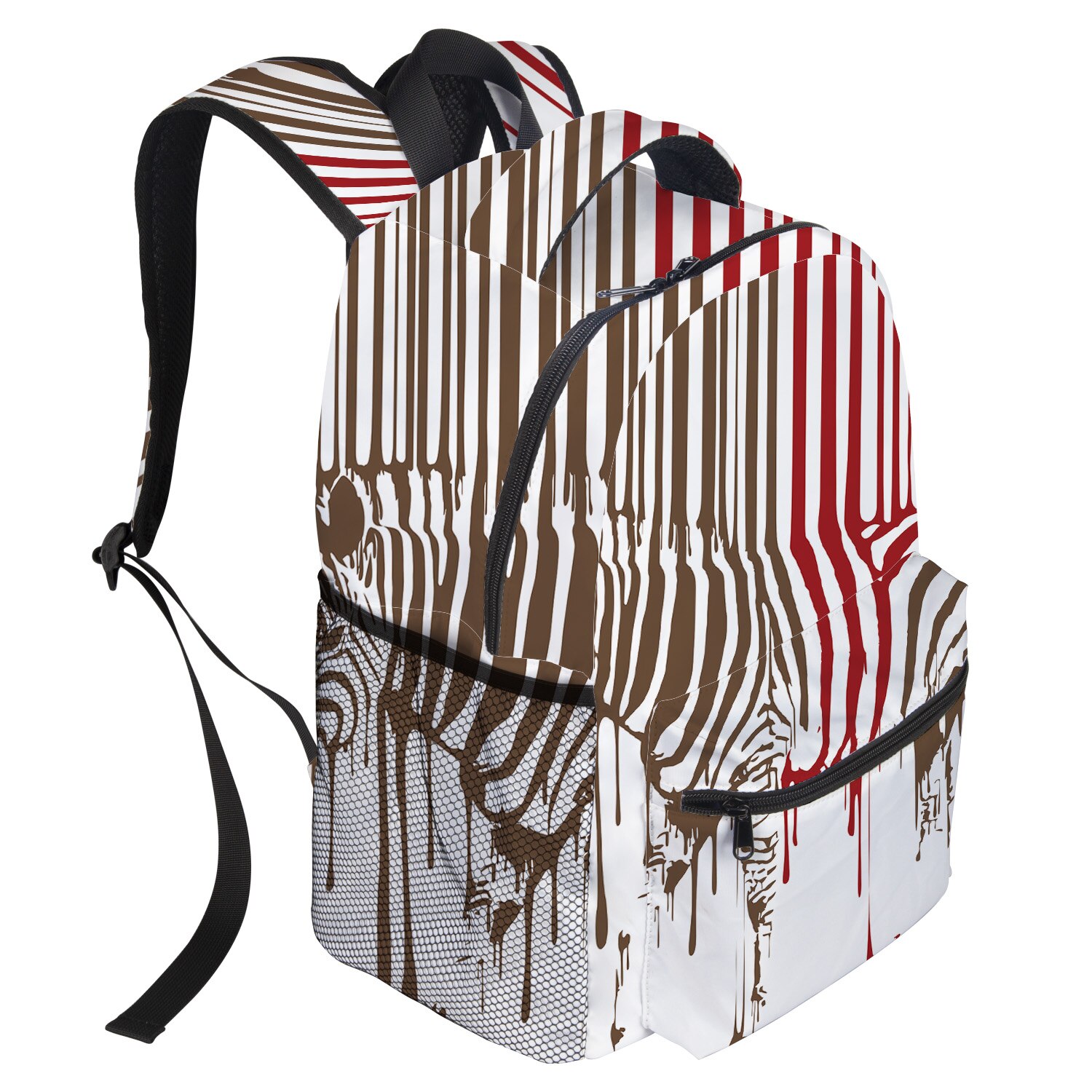 Funny Animal Paint Splash Zebra Backpack College S... – Grandado
