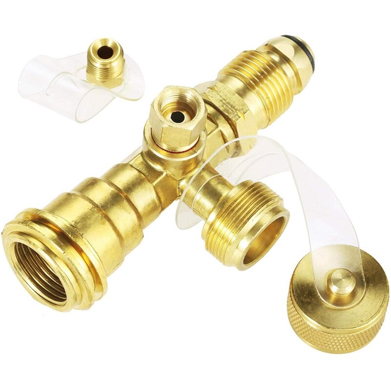 4 Port Propane Tee Adapter, Propane Cylinder Brass... – Vicedeal