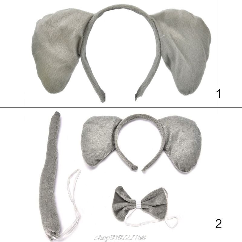 Kind Volwassen Dier Kostuum Set Grote Olifant Oren... – Vicedeal