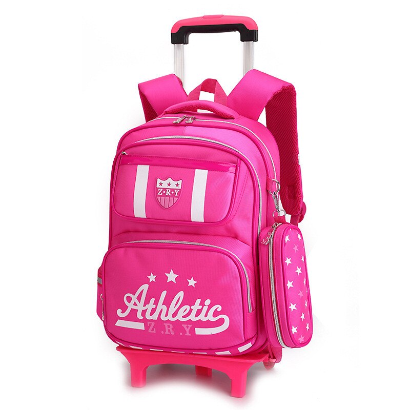 Children Wheeled Backpack with 2/6 Wheels Removabl... – Grandado