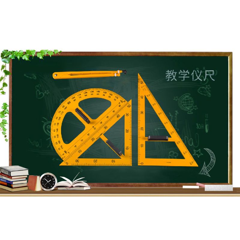 Multifunction Teaching Ruler Set Triangle Compasse... – Vicedeal