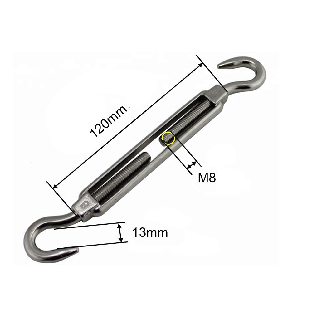 5Pcs 304 Rvs Haak En Haak Spanschroef M5 M6 M8 Rig... – Vicedeal
