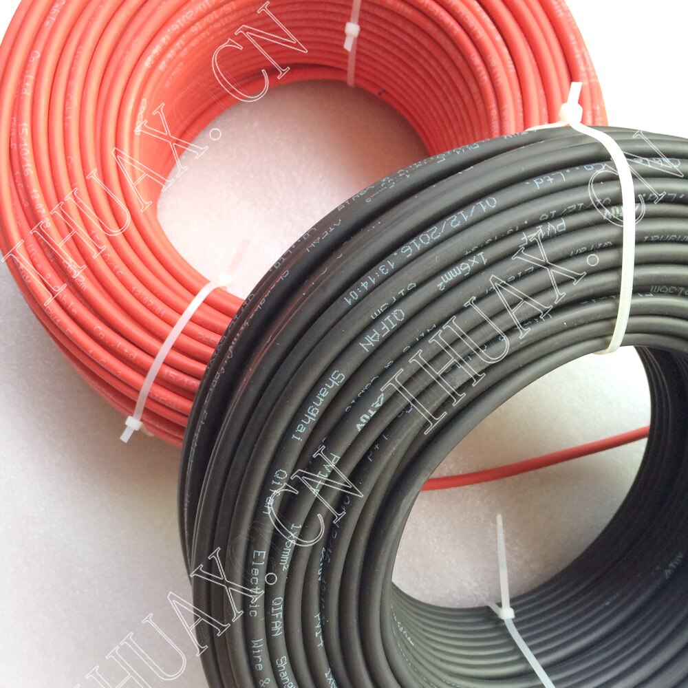 20 M/Roll 6mm2 Solar Kabel Rood Of Zwart Pv Kabel ... – Vicedeal