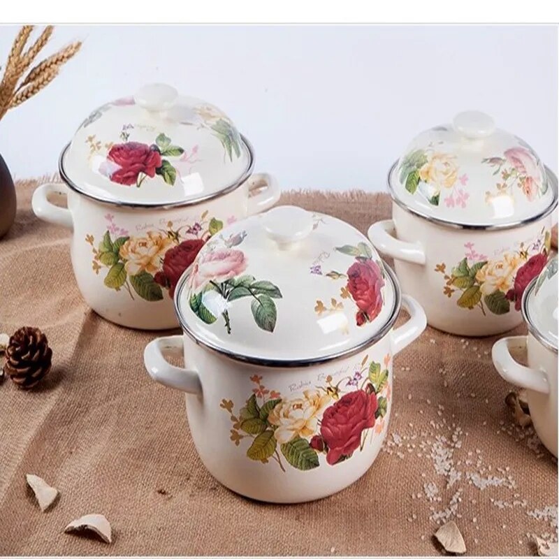 CASSROLE COOKING POT ENAMEL KITCHEN UTENSIL Cookwa... – Grandado