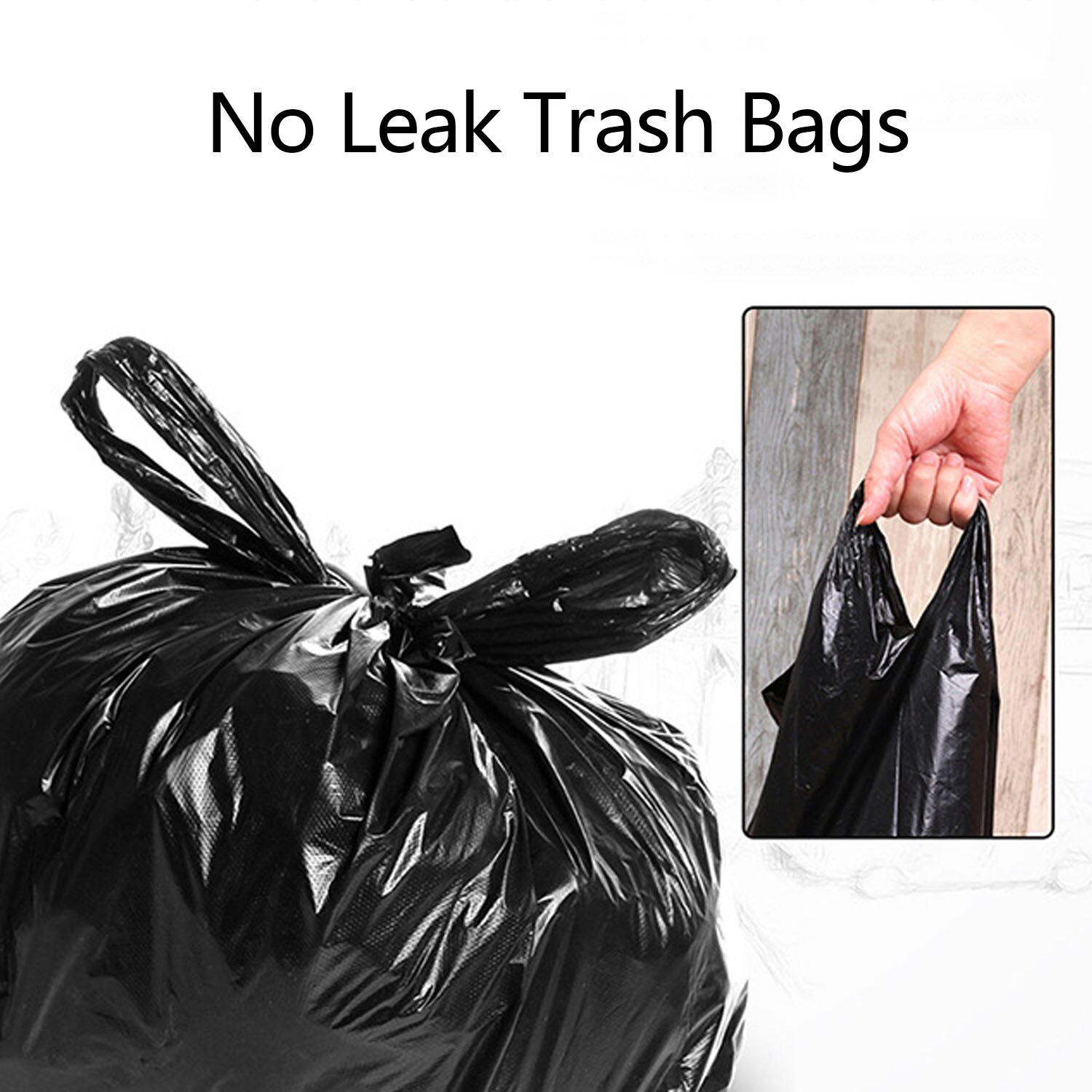1 Roll/50pcs Disposable Thicken Garbage Bag Trash ... – Grandado