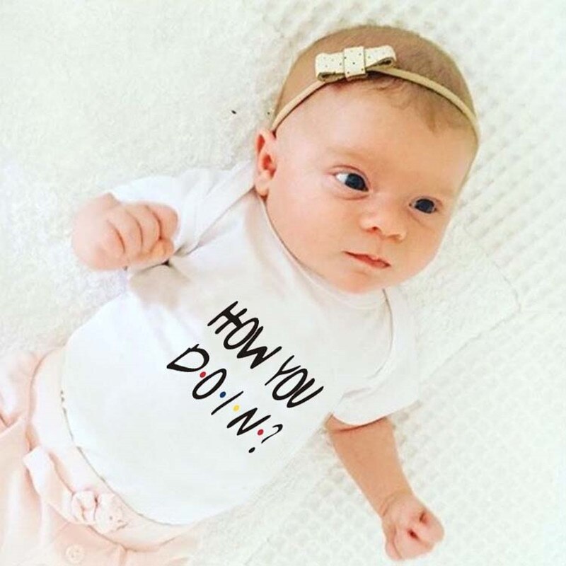 HOW YOU DOIN Printed Cute Body Baby Bodysuit Cotto... – Grandado