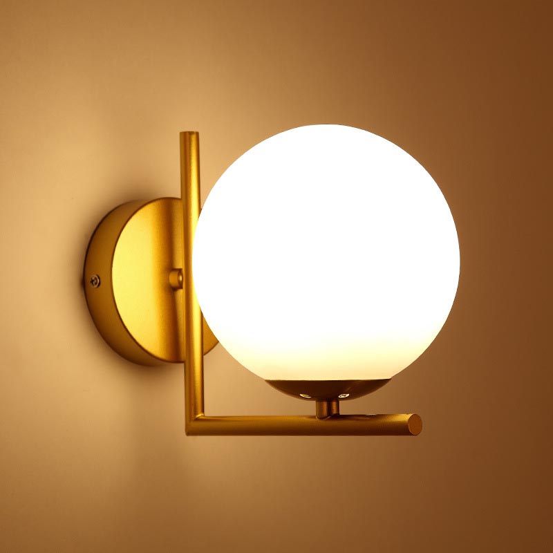 Modern style E27 LED wall lamps Nordic glass ball ... – Vicedeal