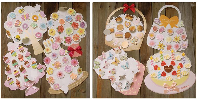 3D mini greeting cards background wall diy 16 kids... – Grandado