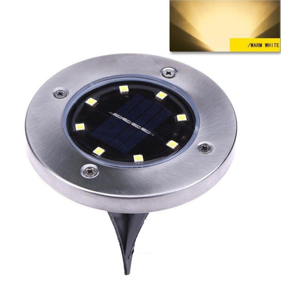 8 LED Solar Floor Light IP67 Waterproof Outdoor So... – Vicedeal