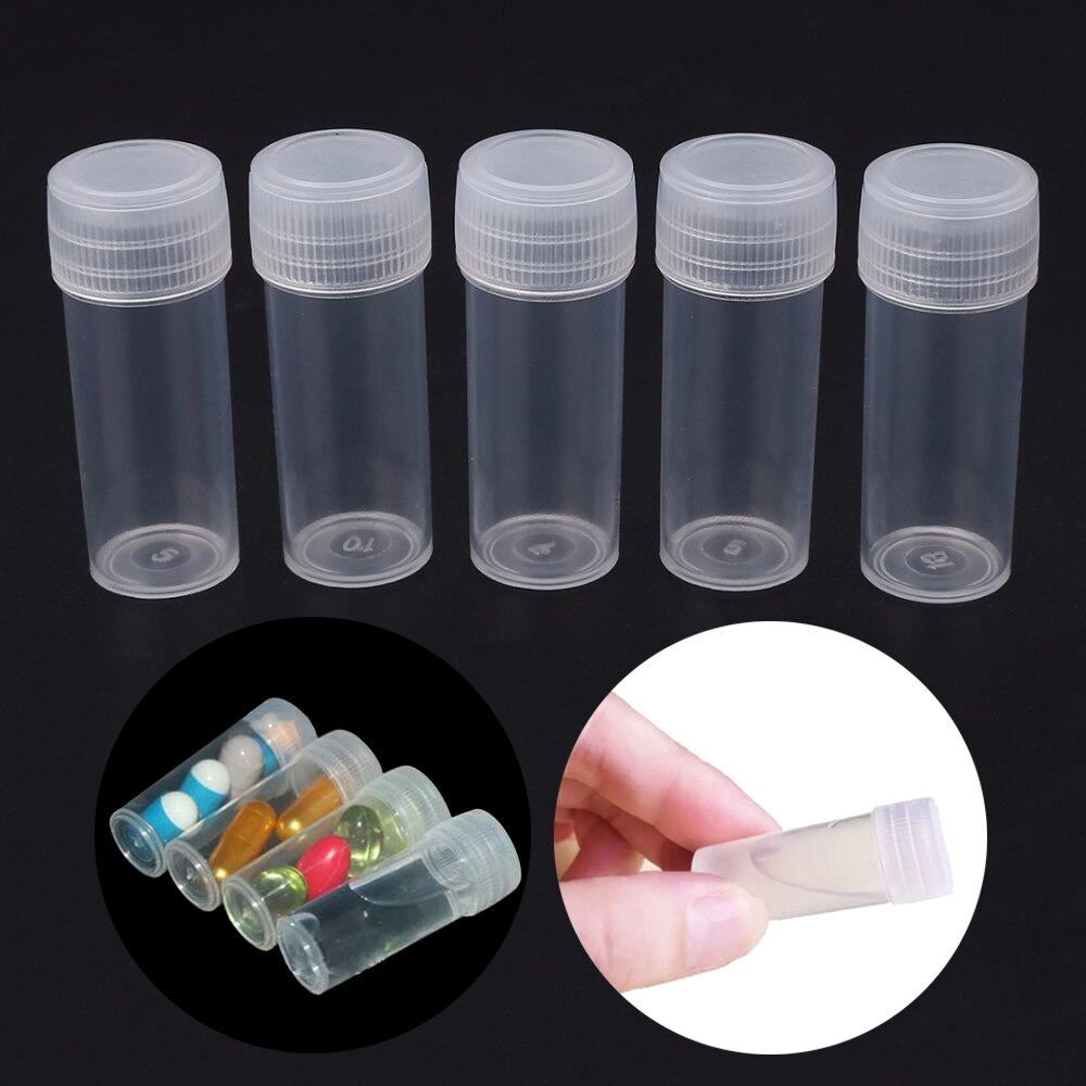 10pcs 5ml Plastic Bottle Sample Small Barrel Vials... – Vicedeal