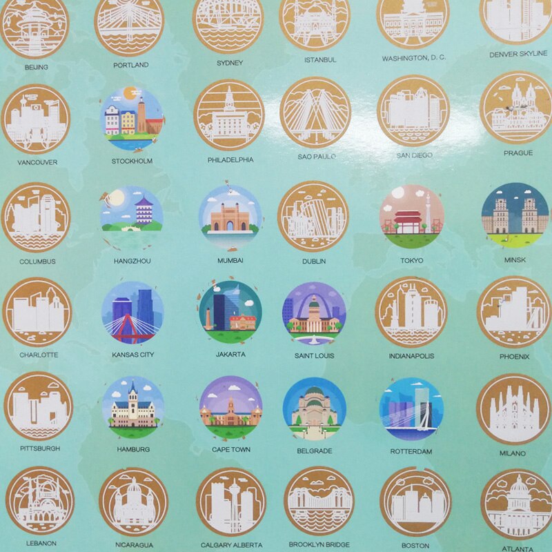 1 Pcs Map City Signs and Attractions Erasable Mini... – Grandado