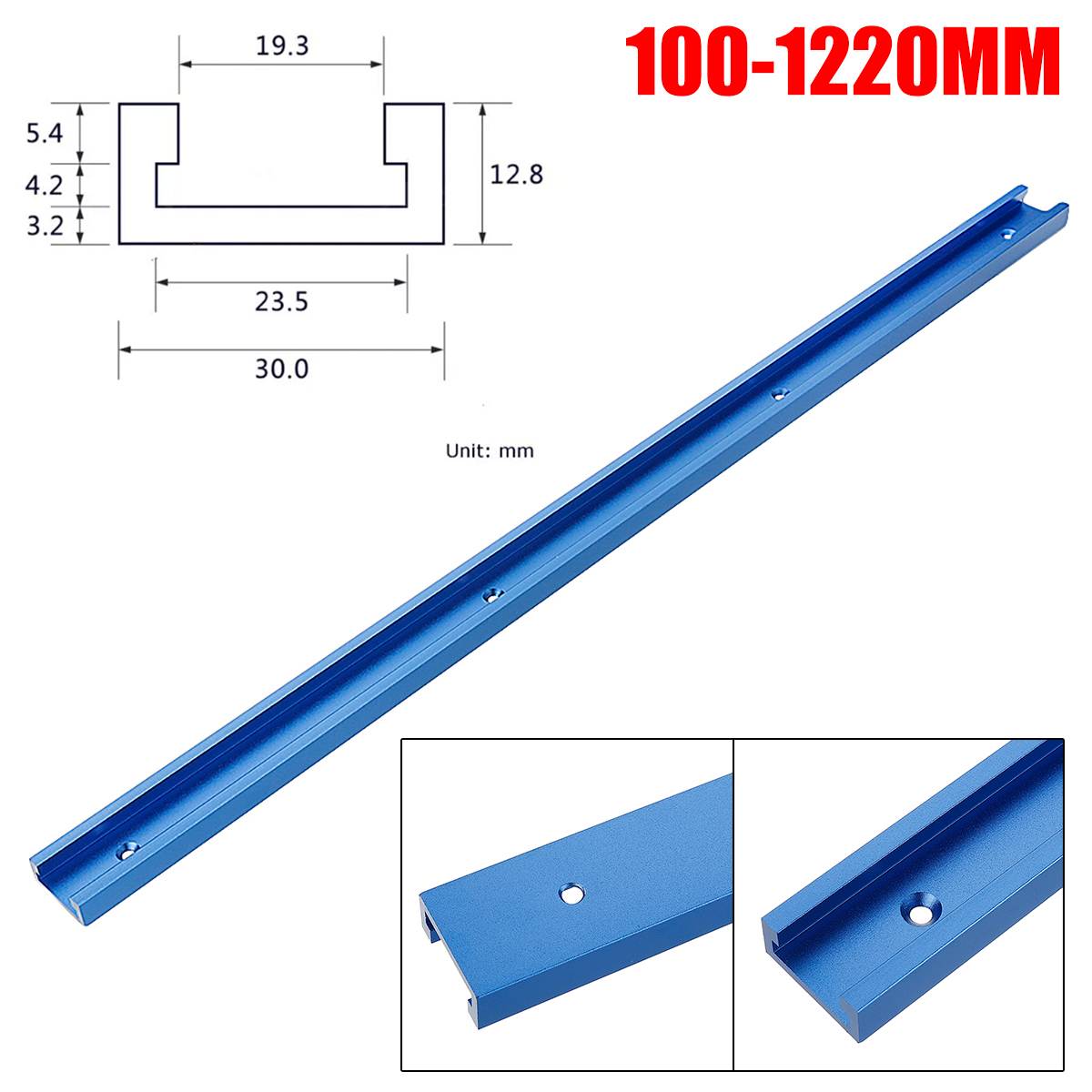 Blue 100-1200mm T-slot T-track Miter Track Jig Fix... – Grandado