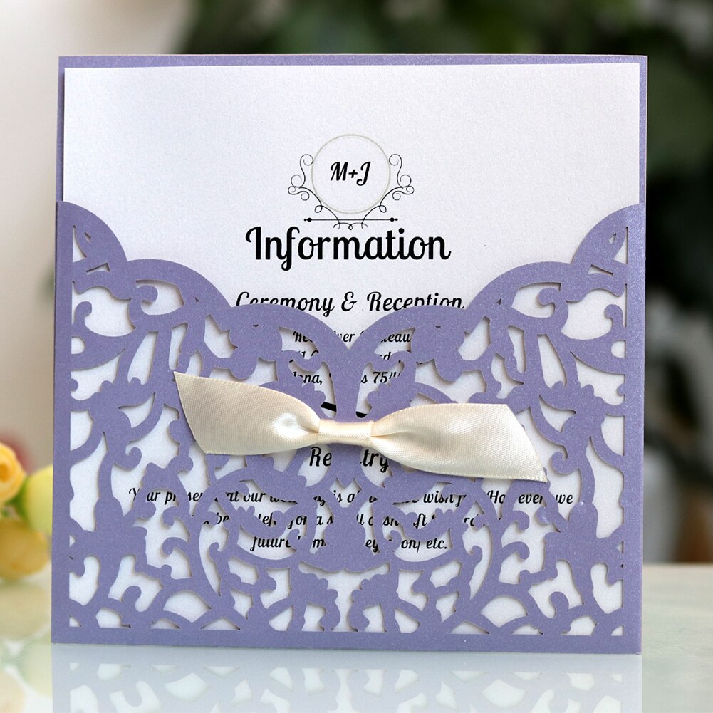 Lightweight Lace Pocket Party Invitation Card Set ... – Grandado