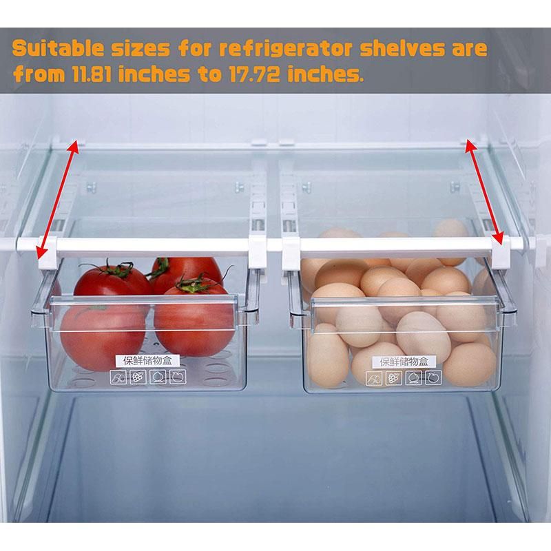 Retractable Refrigerator Storage Drawer Adjustable... – Grandado
