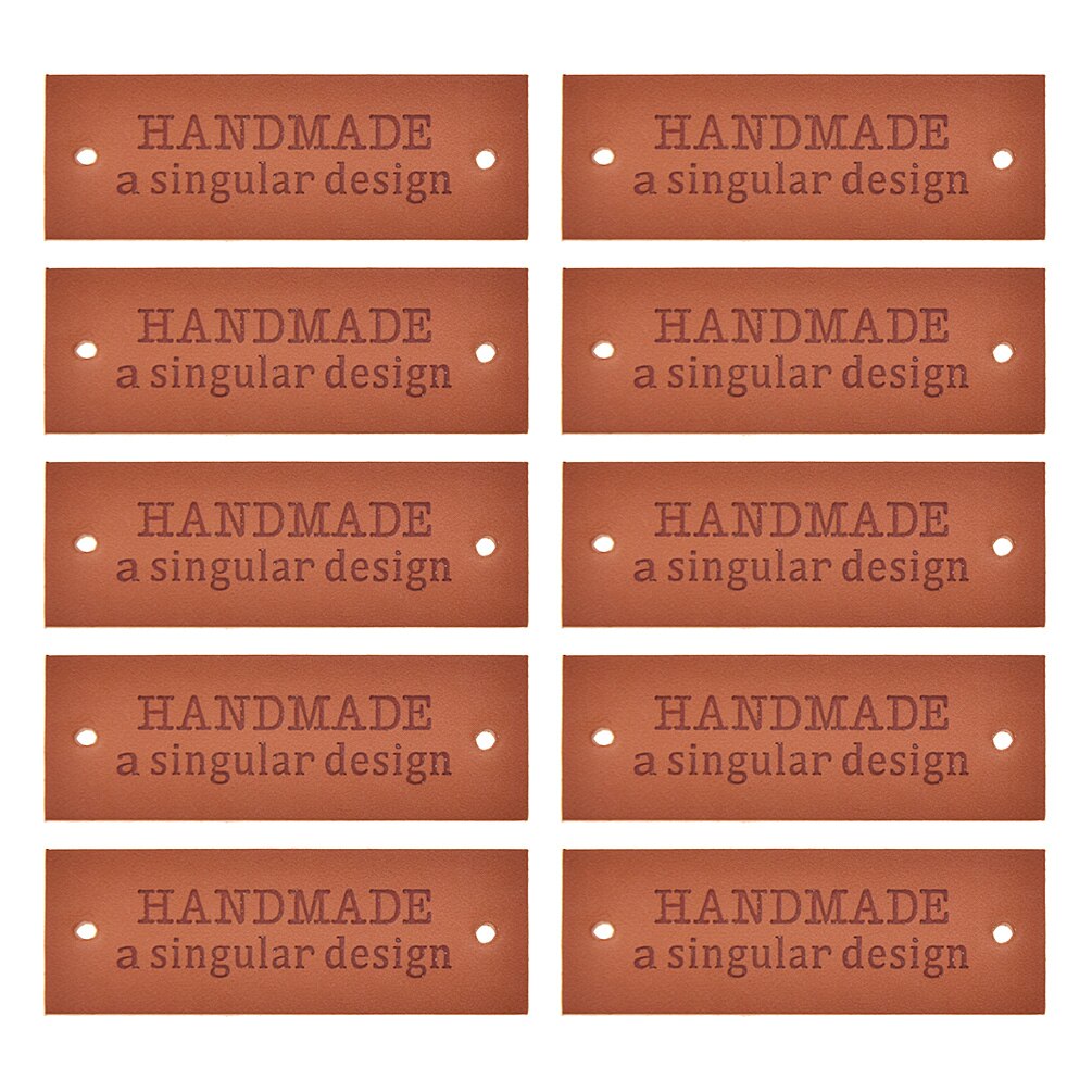 Lychee Life 24Pcs PU Leather Handmade Labels Tags ... – Grandado