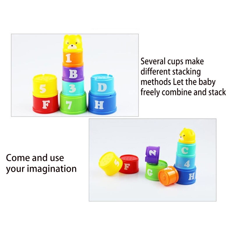 Infant Stackable Block Toys Cute Cups Baby Shower ... – Vicedeal
