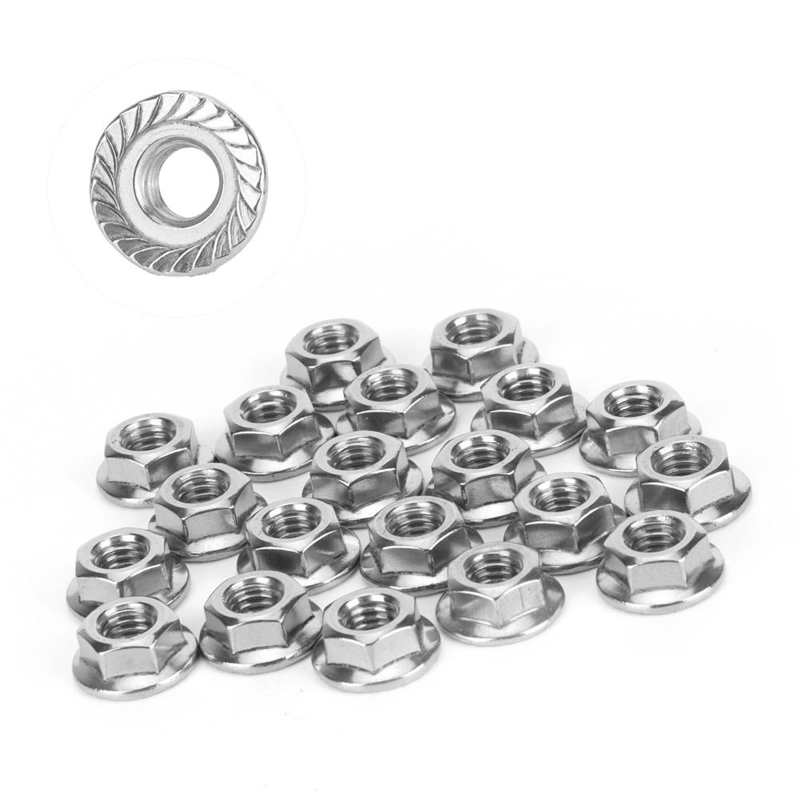 25 Stuks M6 M8 Flens Moer Corrosiebestendig Roestv... – Vicedeal