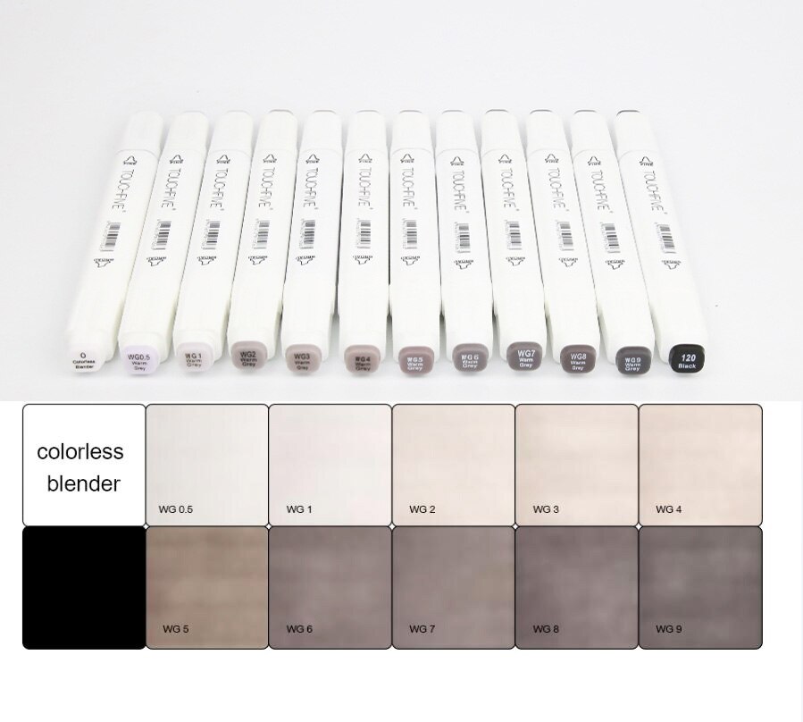 TOUCHFIVE 12/30 Markers Set Alcohol Based Sketch M... – Grandado