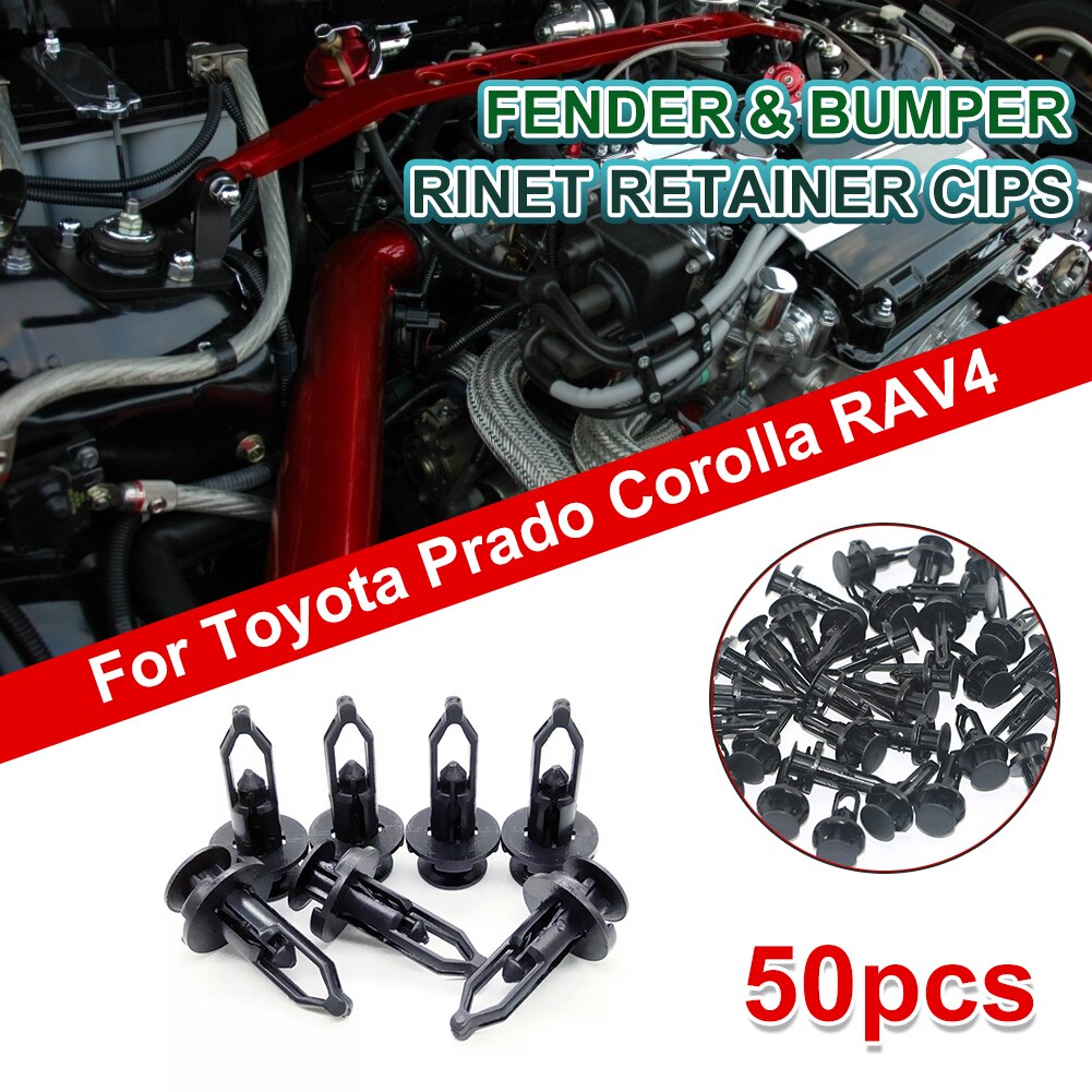 50Pcs Bumper Fender Fasteners Clip Push Rivet Reta... – Vicedeal