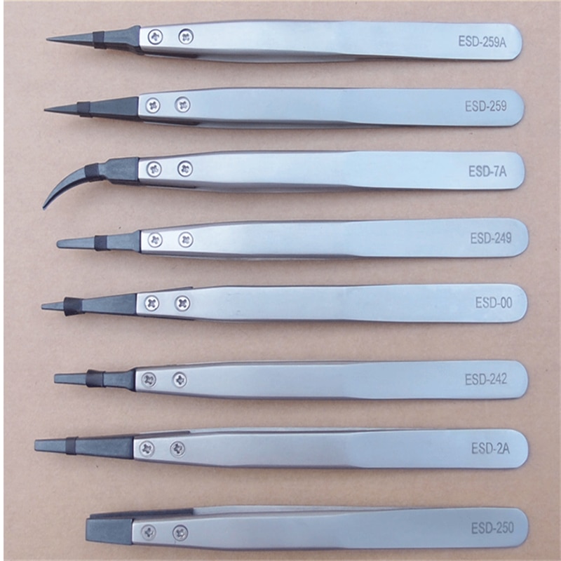 ESD Tweezers Interchangeable head antistatic carbo... – Vicedeal