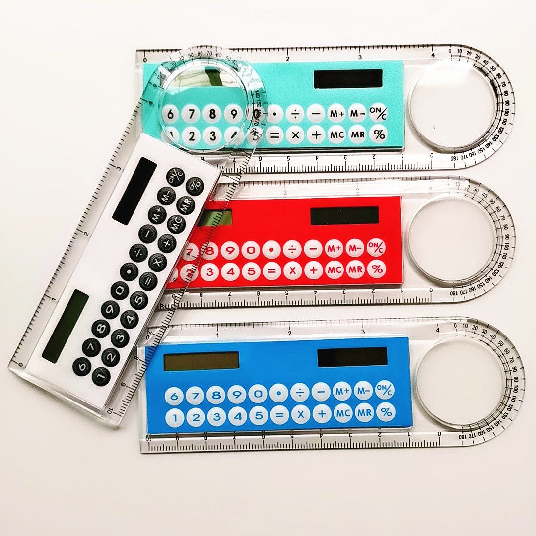 Random Color Mini Calculator Ruler Solar Energy Ca... – Vicedeal