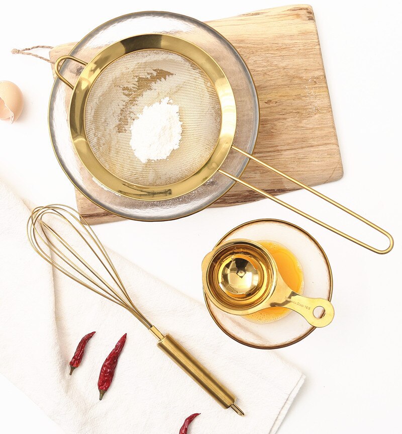 Roestvrij Staal Goud Mesh Eiklopper Aparte Olie Ze... – Vicedeal