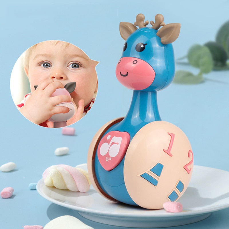 Sliding Deer Tumbler Baby Rattle Toys For 0-12 Mon... – Grandado