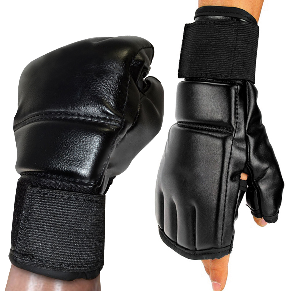 1 Pair Fighting MMA Boxing Sports Leather Gloves T... – Grandado