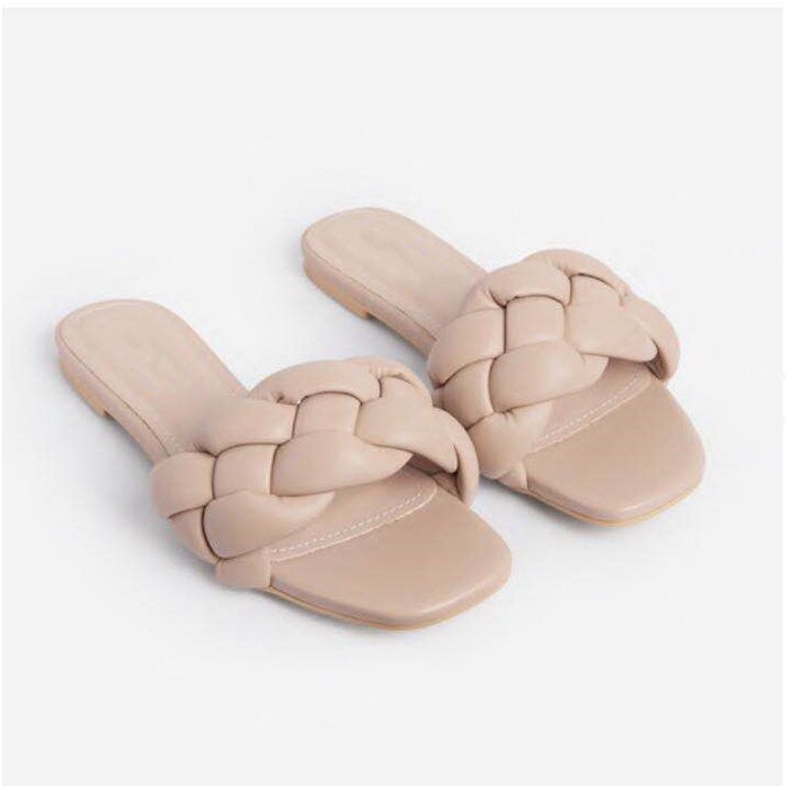 Mode Platte Slippers Vrouwen Weave Slides Sandaal ... – Vicedeal
