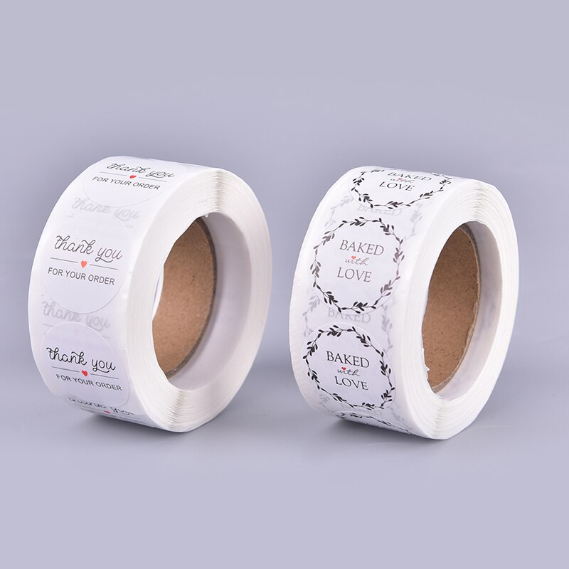 500 Pcs/Roll Dank U Voor Uw Bestelling Sticker Har... – Grandado
