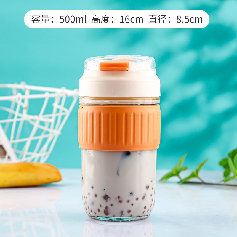 Coffee Travel Mug with Lid Portable Glass Mug Ther... – Grandado