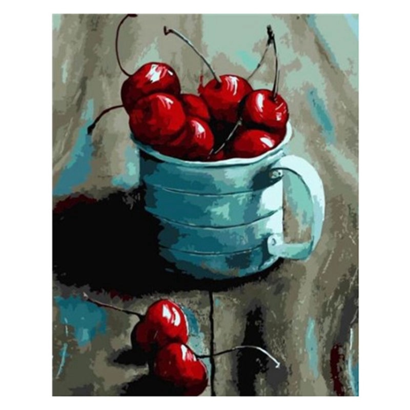 Painting By Numbers Fruit Kits Drawing Canvas Hand... – Grandado