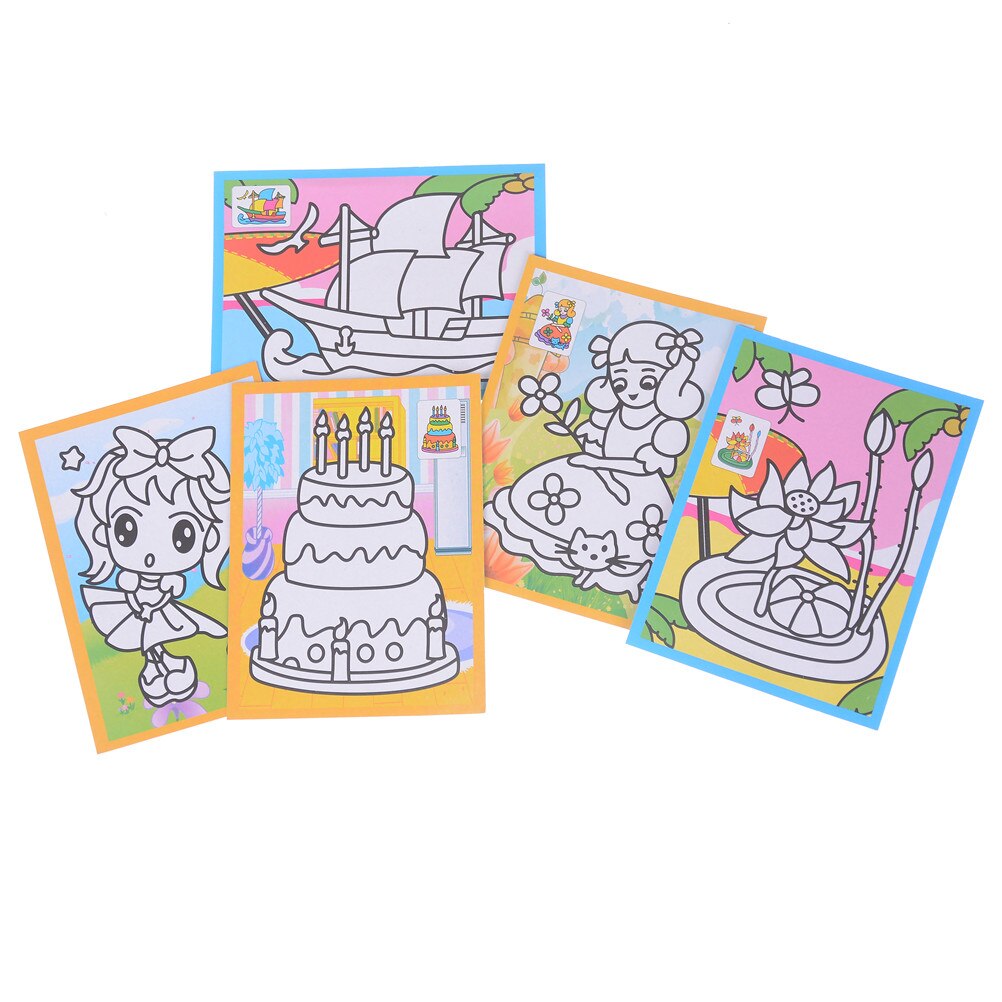Two-in-one Magic Color Scratch Paper Coloring Card... – Grandado
