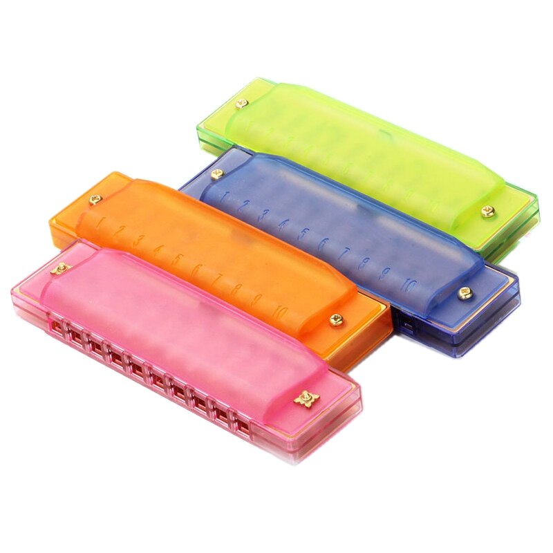 10 Hole 20 Tone Blues Colorful Harmonica ABS Resin... – Grandado