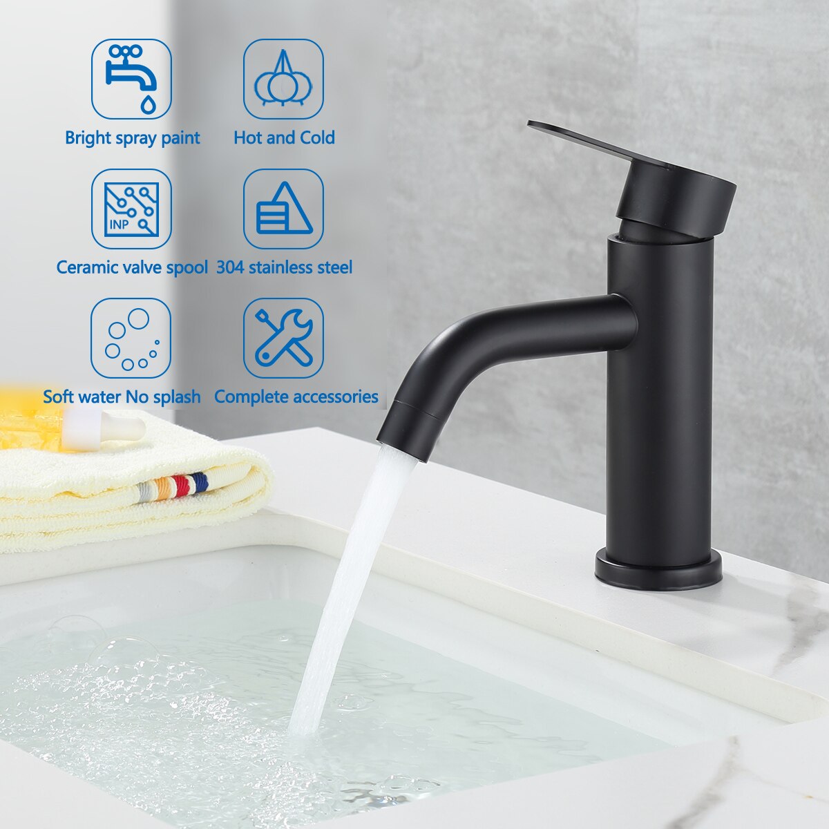 Stainless Steel Basin Faucet set /Cold Water Mixer... – Grandado