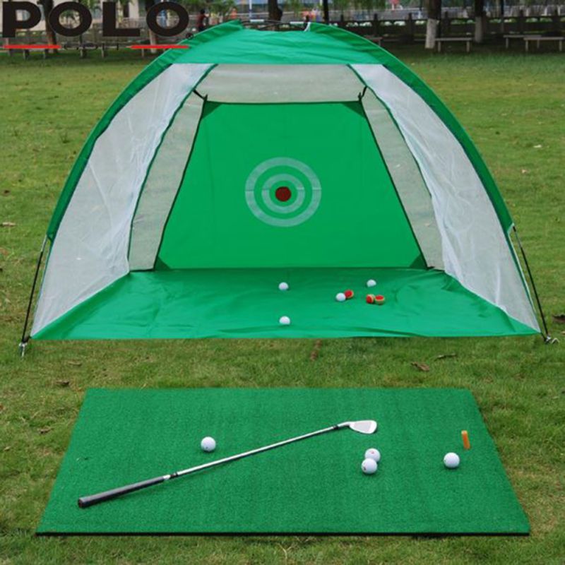 2m Golf Cage Swing Trainer Pad Set Indoor golf mat... – Grandado