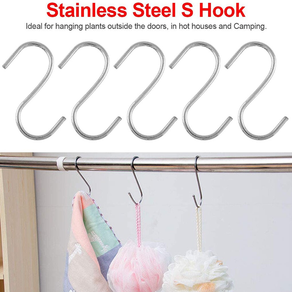 10Pcs Stainless Steel S-hooks Pot Pan Storage Hang... – Vicedeal