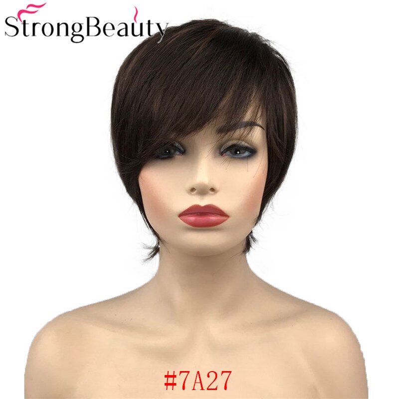 StrongBeauty Short Straight Wigs Natural Hair Wome... – Grandado