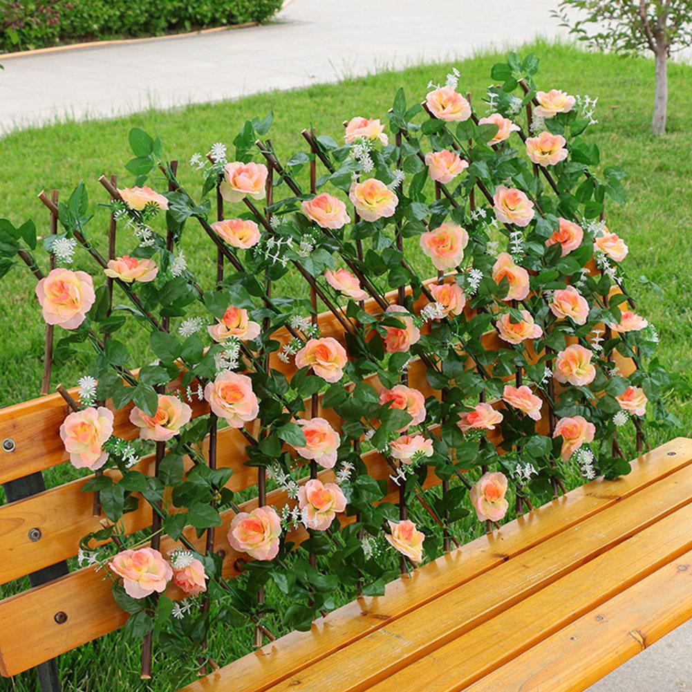 Artificial Fence Wooden Telescopic Fence Garden De... – Vicedeal